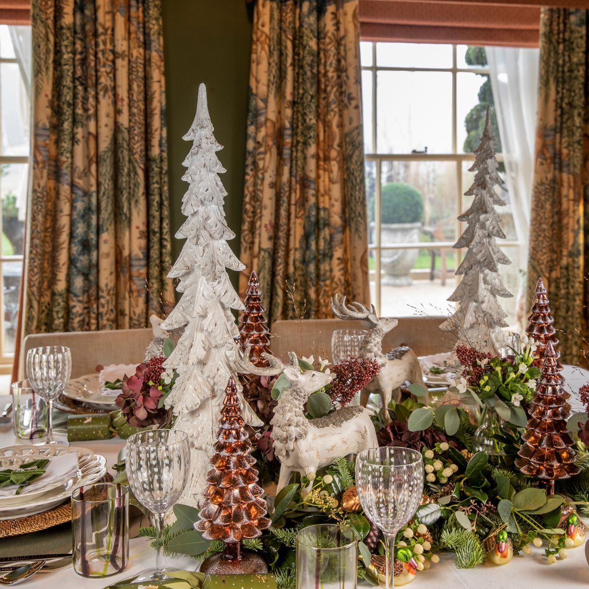 Alpine Tablescape – Hens And Hollyhocks